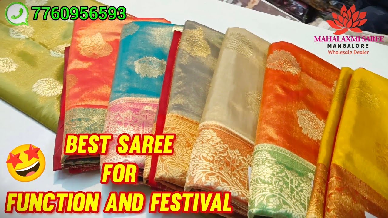 Best Saree For Function And Festival 🎇 New Saree Collection 🛍️ ...