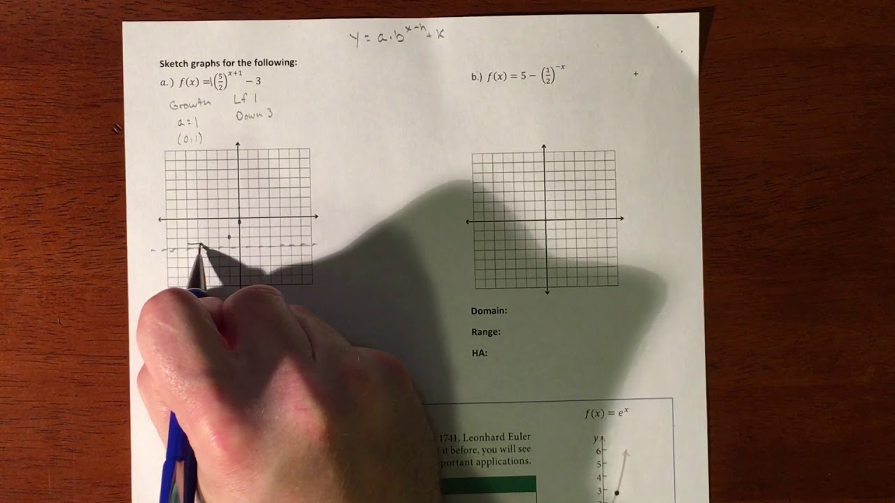 Exponential Growth and Decay - Graphing - YouTube