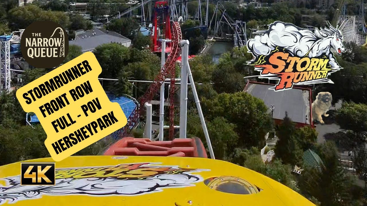 Storm Runner FULL POV 🎢 4K Front Row | Hersheypark Launch Coaster - YouTube