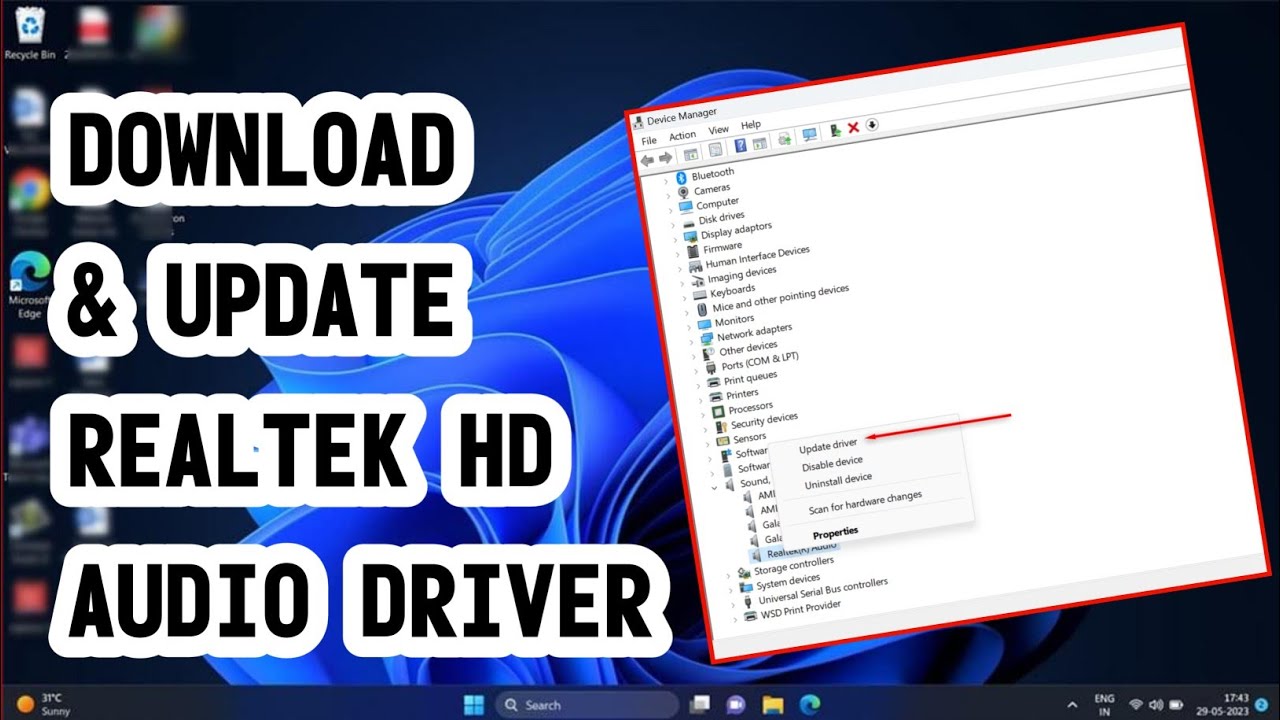 How to Download and Update Realtek HD Audio Driver on Windows 11/10 ...