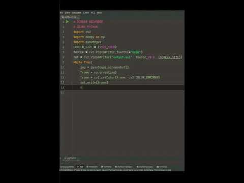 SCREEN RECORDER USING PYTHON | #shorts #alinionuttoader - YouTube