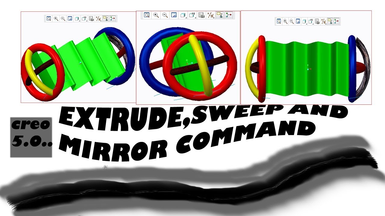 Extrude,Sweep and Mirror - YouTube