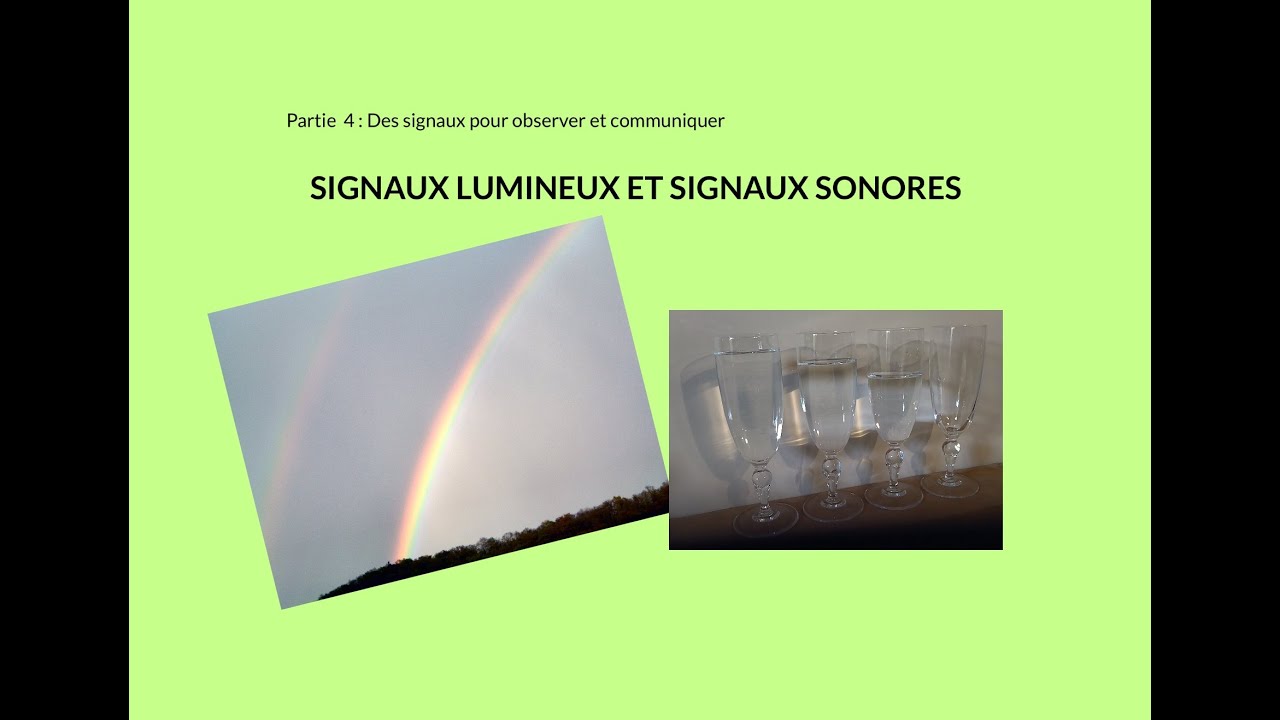 3ème - Signaux lumineux et signaux sonores - YouTube