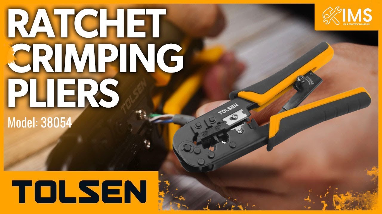 TOLSEN Ratchet Modular Crimping Pliers 38054 | Ratcheting Wire Crimper ...