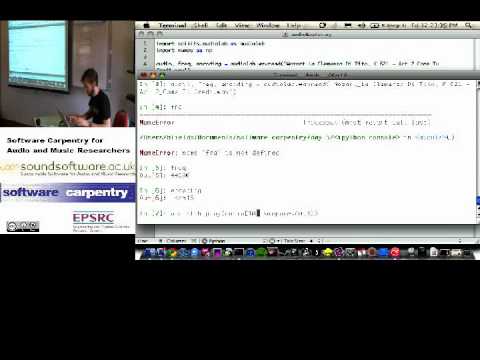 Audio in Python: external libraries (Software Carpentry) - YouTube