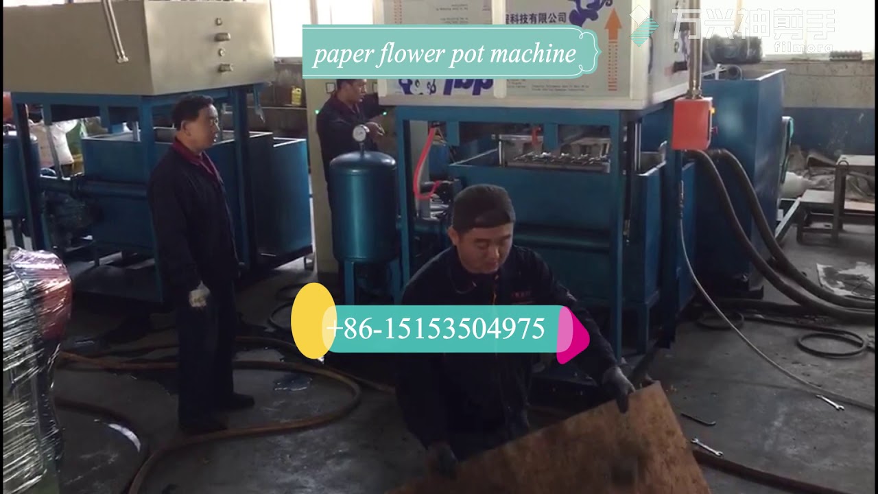 waste paper forming biodegradable flower pot making machine/seed pot ...