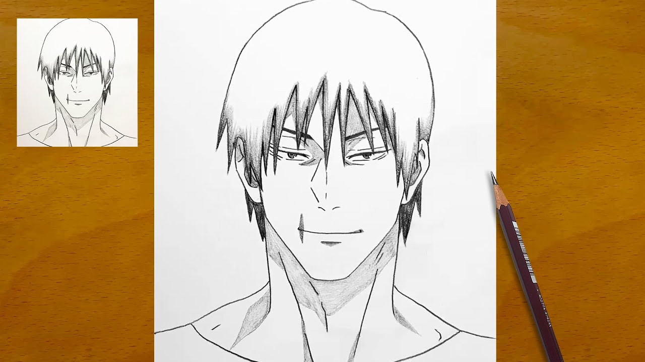 How to Draw Toji Fushiguro from Jujutsu Kaisen | Step-by-Step Sketch ...
