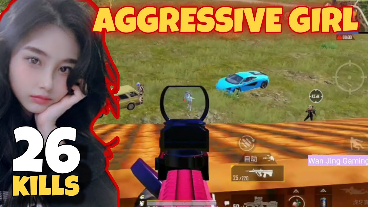 Queen of pubg is back with 25+ kills | Chinese Pro player - Wan Jing Gaming | Aggressive montage ...