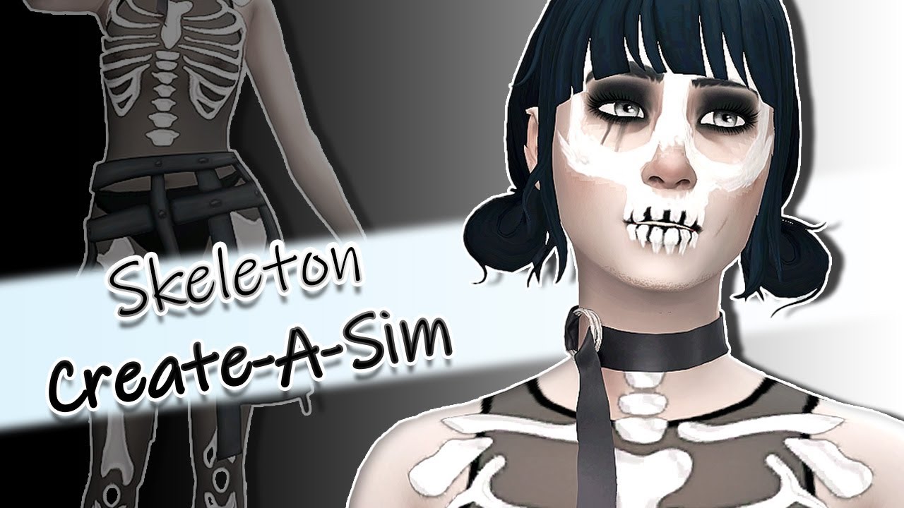 CREATING A SKELETON CUTIE for SPOOKY Season 💀\\ The Sims 4 Create-A-Sim ...
