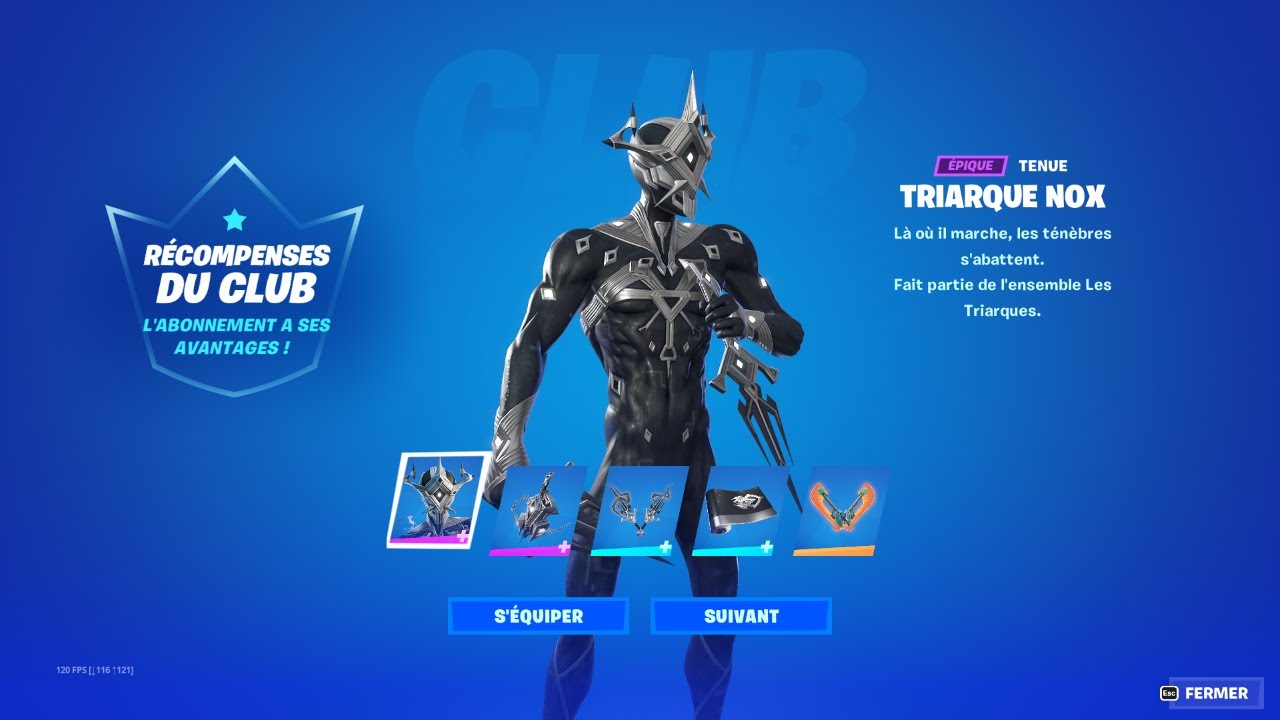 J'ai Reçu le Pack Club Avec le skin "TRIAQUE NOX" Gratuitement sur ...