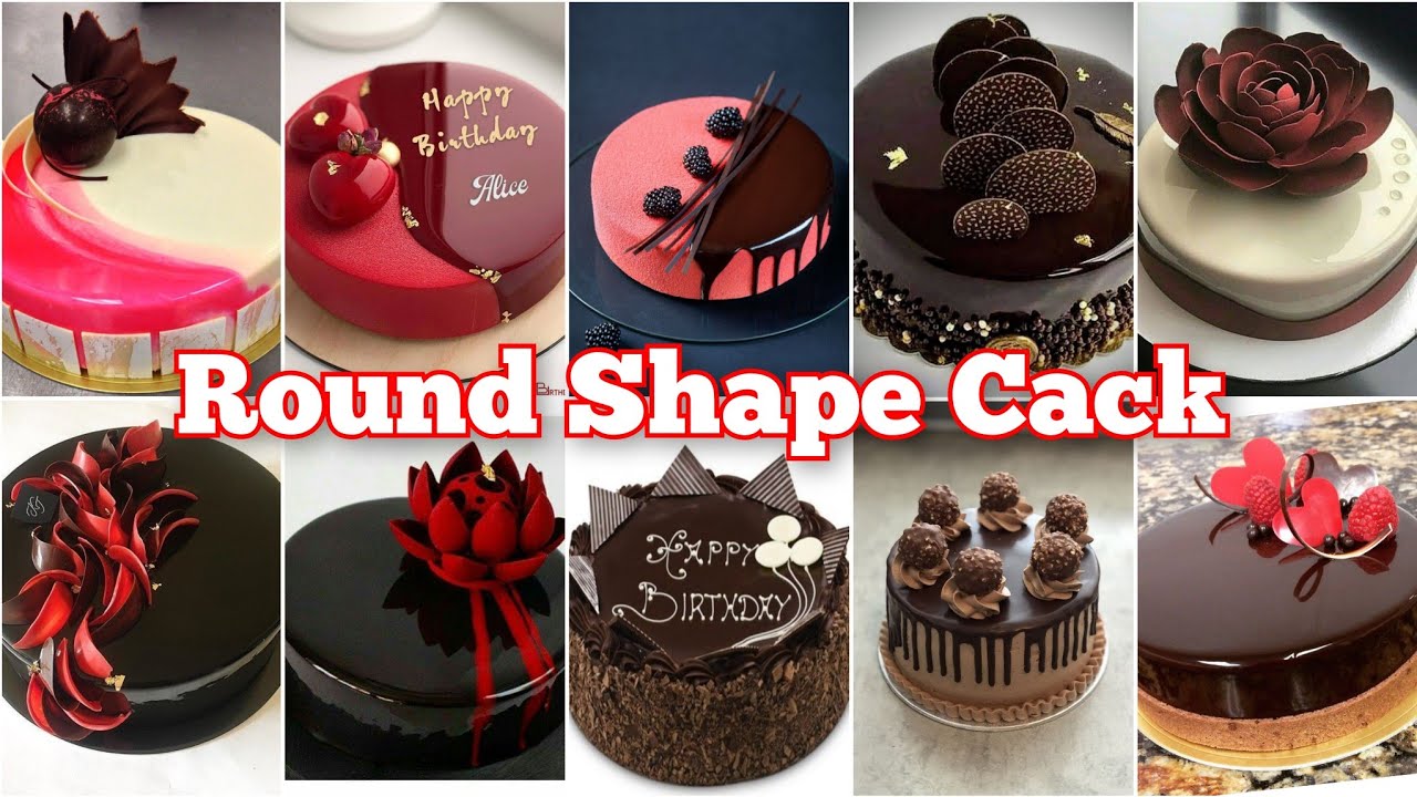 😍Round shape cake design || Cake photo || circle cake || cake design ...