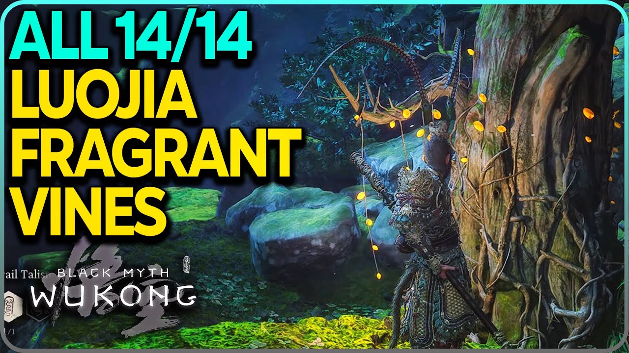 All 14 Luojia Fragrant Vines Locations (Gourds Upgrade) Black Myth ...