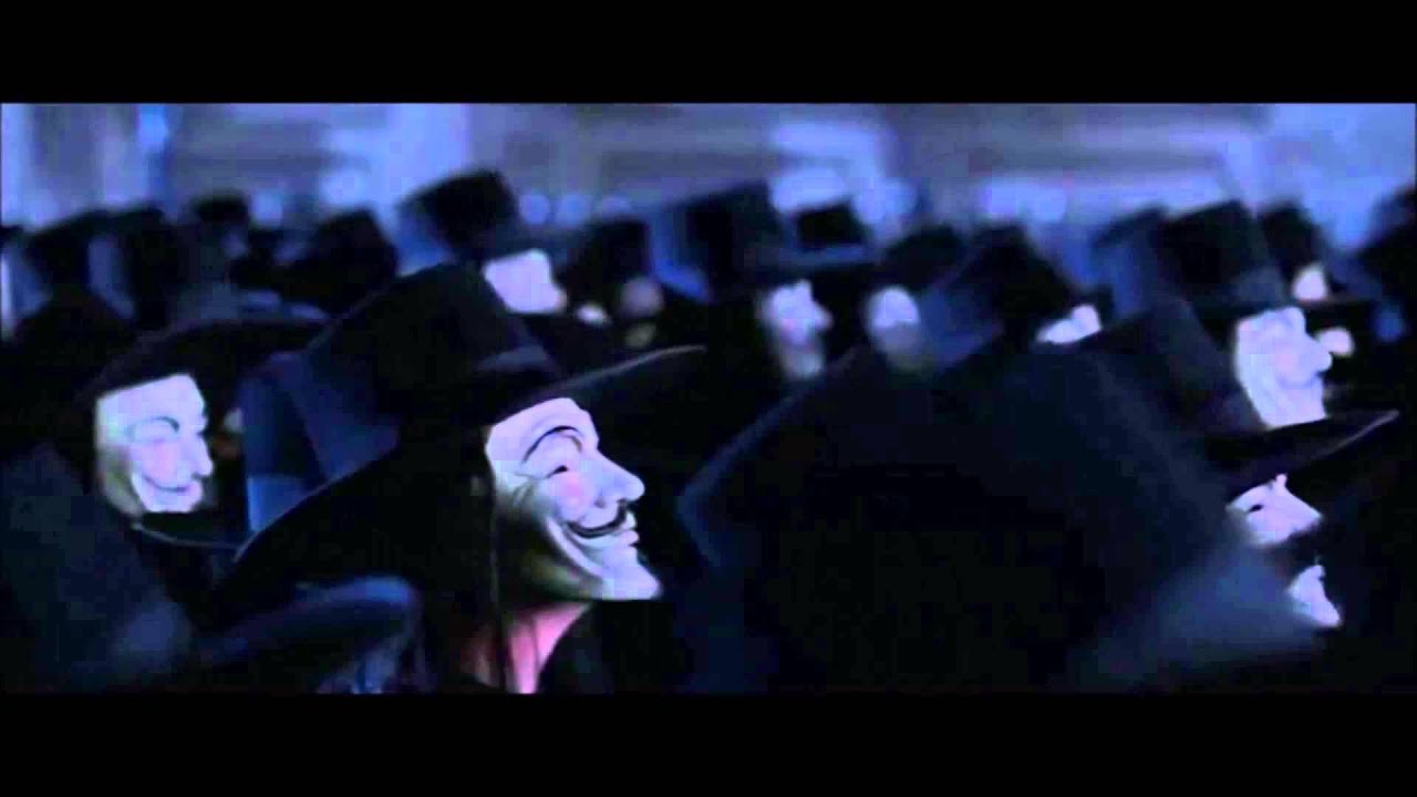V for Vendetta Great scene finale - YouTube