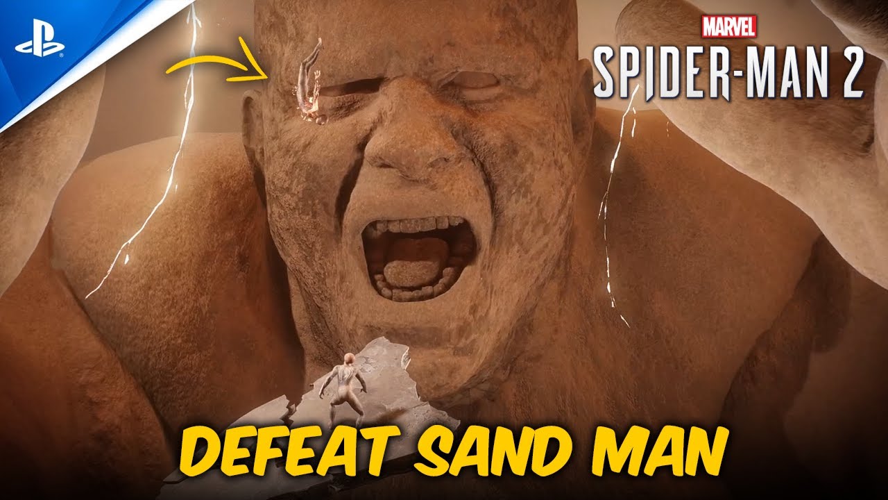 Surface Tension Mission - Defeat the Sand Man in SPIDER-MAN 2 - YouTube