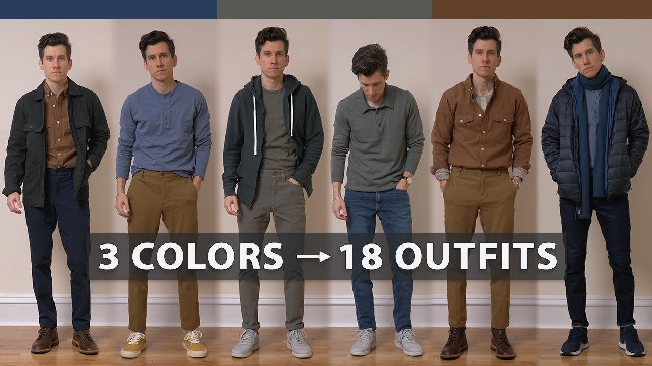 18 Outfit Ideas Using Only 3 Colors (ft. Everlane) - YouTube