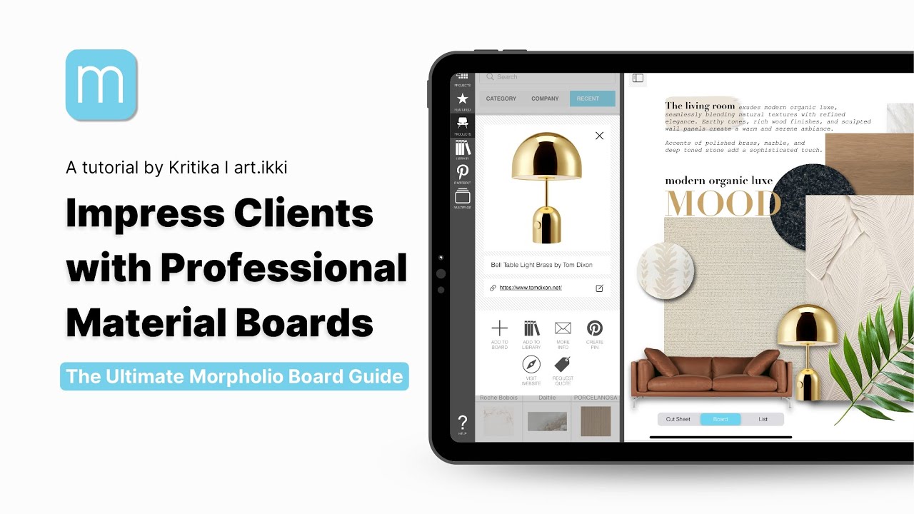 How to Impress Clients with Professional Material Boards | Morpholio Board | iPad for Designers ...