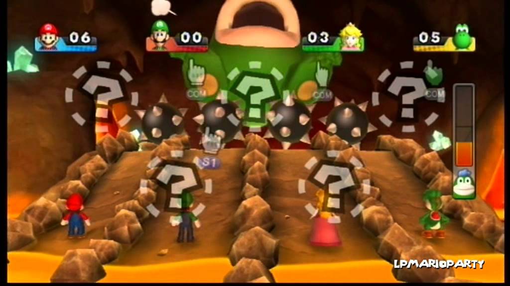 Mario Party 9 Minigame: Spikes Hammerjammer (Spike Strike) - YouTube