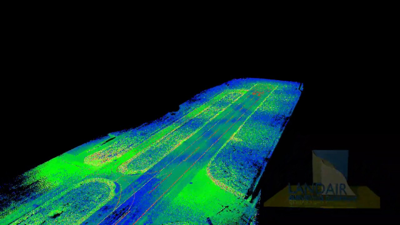 St Simons Airport Runway pointcloud flyover - YouTube