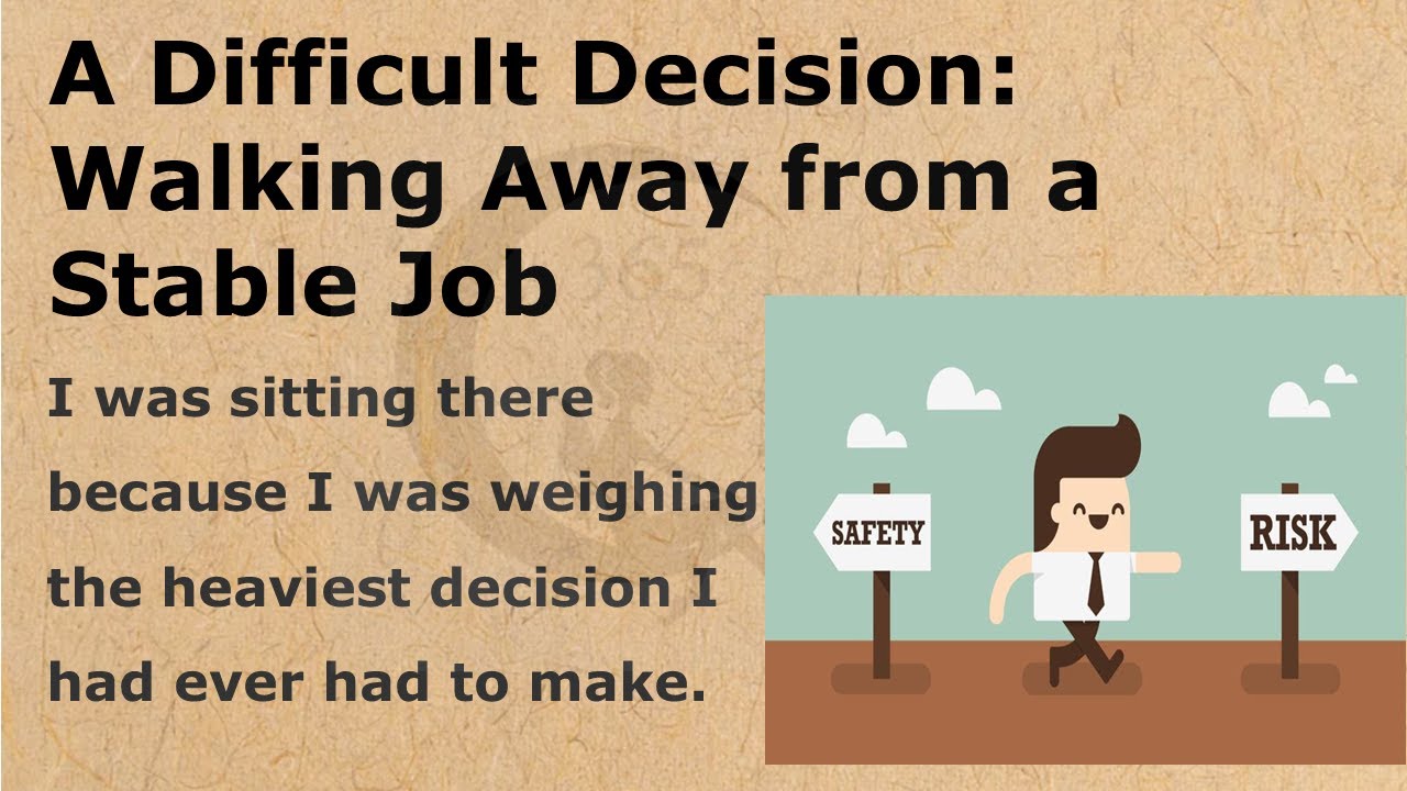 24. Learn English Vocabulary Through Stories🍀A Difficult Decision ...