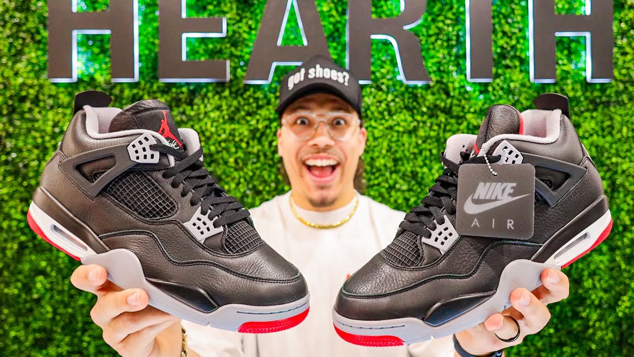 FIRST LOOK Air Jordan 4 Bred Reimagined - YouTube