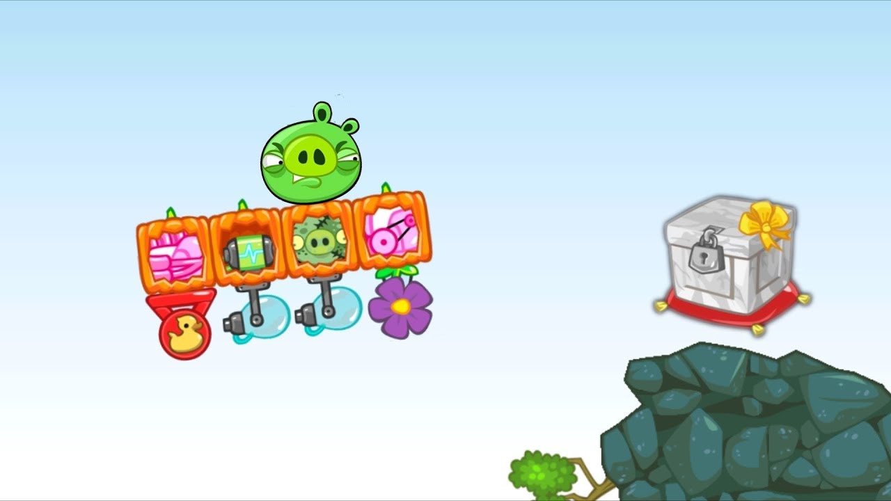 Bad Piggies - ZOMBIE PIG ON CAR DOES A STUNT TO MARBLE CRATE!! - YouTube