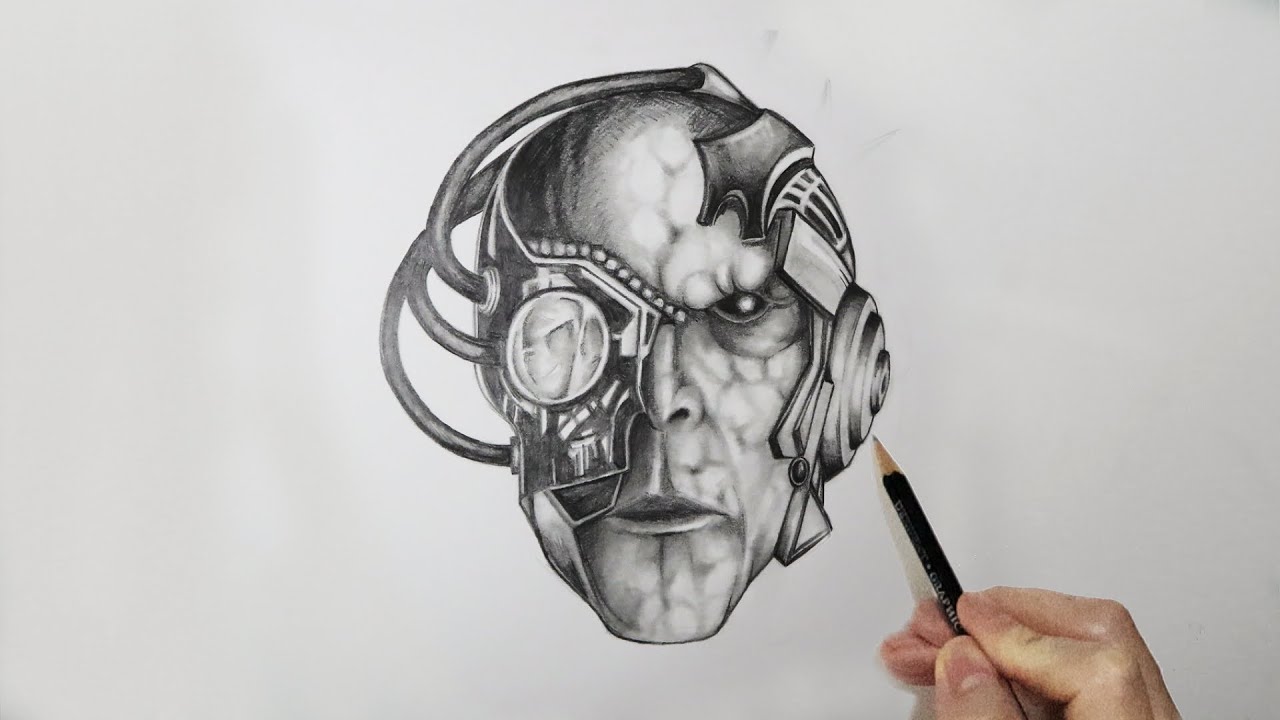 Drawing A Borg Drone From Star Trek With Pencil - YouTube
