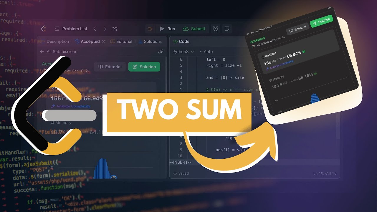 Leetcode - Two Sum - HashMap - Python - YouTube Leetcode - Two Sum - HashMap - Python - YouTube
