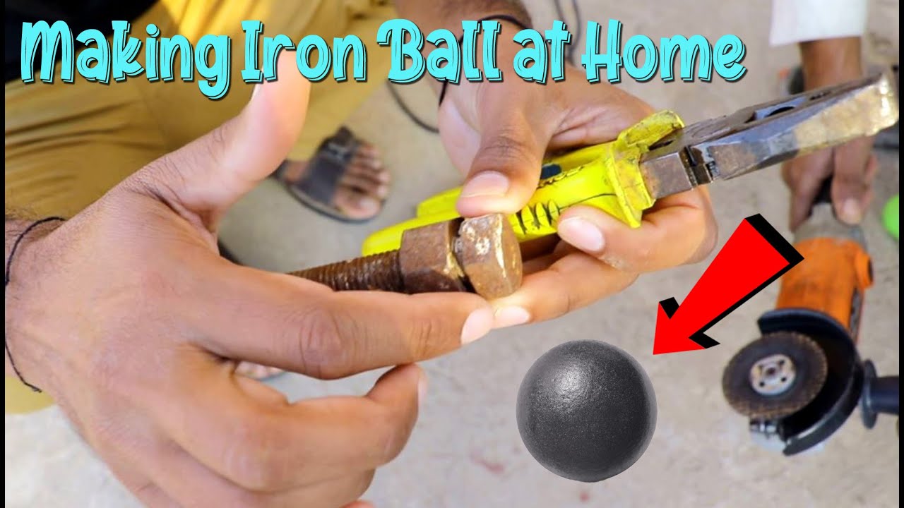 How To Make Iron Ball Using Nut Bolt At Home Metal Ball Making Process ...