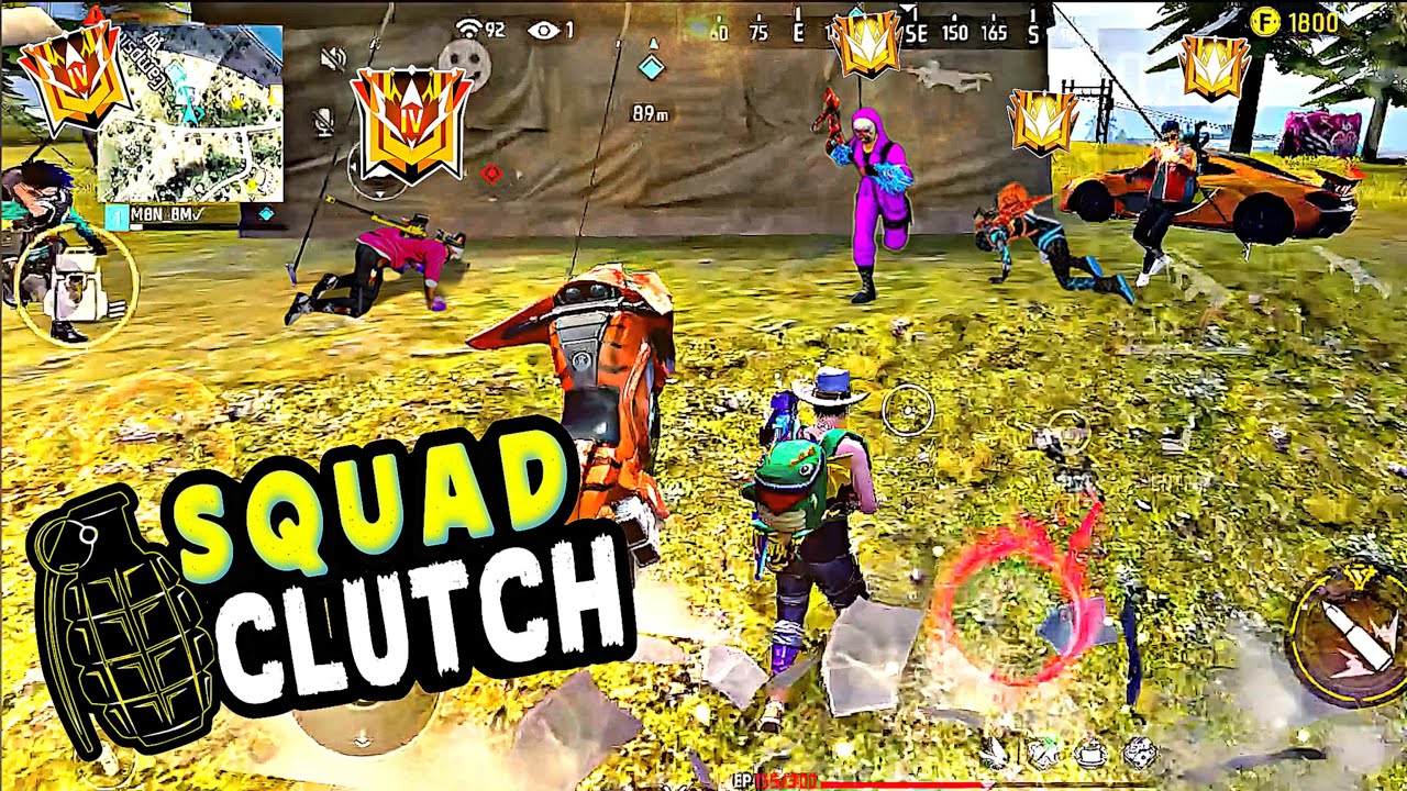 GRENADE SQUAD CLUTCH😎 PURGATORY HARD LOBBY || SOLO VS SQUAD BR RANKED || GARENA FREE FIRE ...