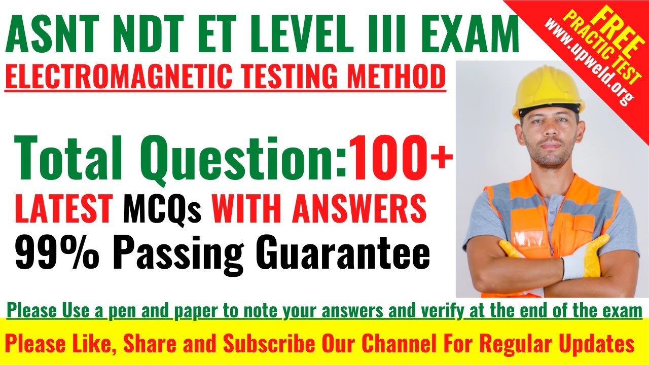 Top 100+ Latest ASNT NDT ET Level 3 Exam Question And Answers ...