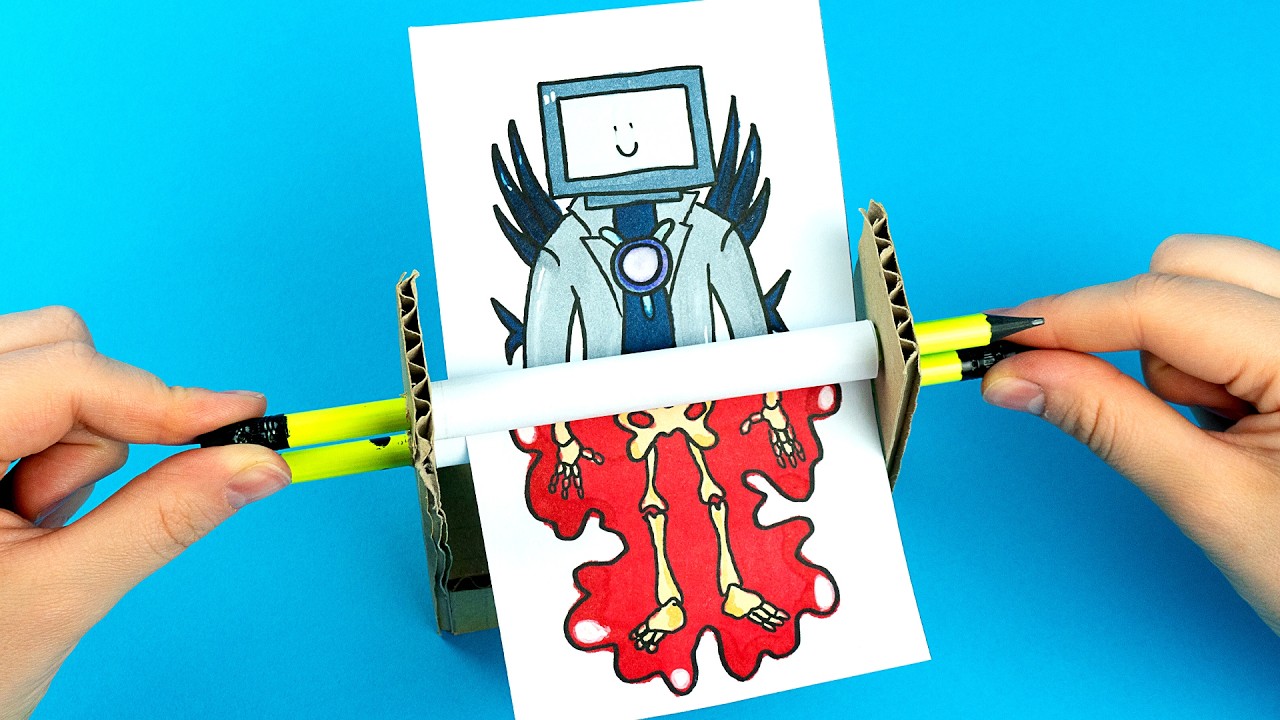 Drawings & Paper Crafts with TV MAN Transformation from SKIBIDI - YouTube