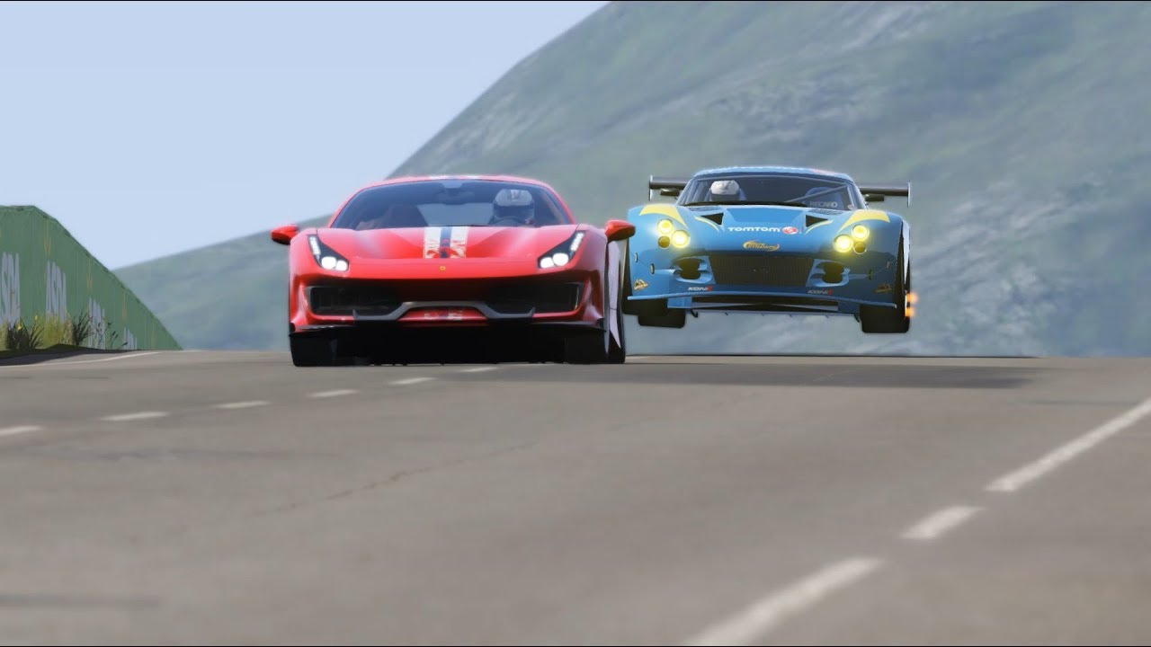 TVR Cerbera Speed 12 vs Ferrari Cars vs Apollo IE at Highlands - YouTube