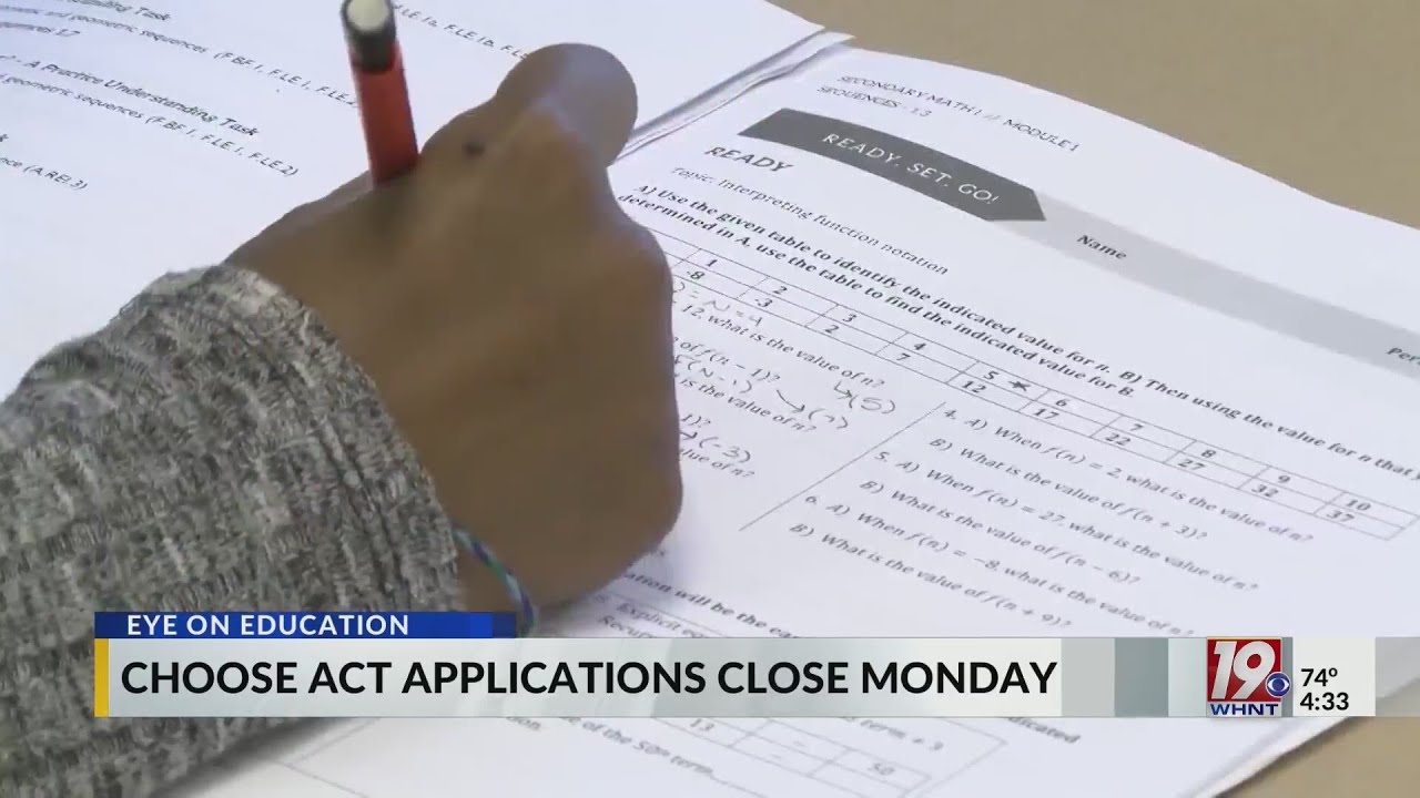 CHOOSE Act Applications Close Monday | April 1, 2025 | News 19 at 4:30 ...