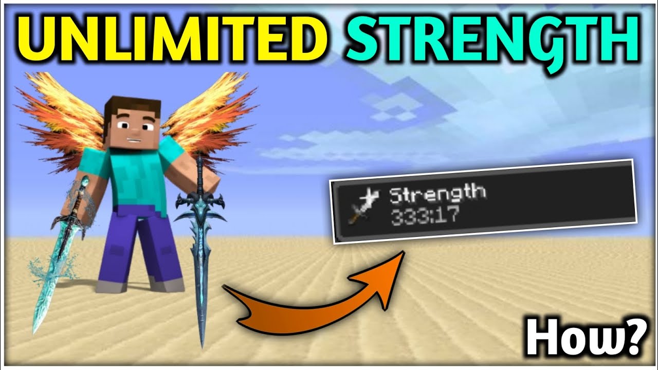 how to get UNLIMITED STRENGTH in Minecraft ( PE+JAVA+POJAVA) - YouTube