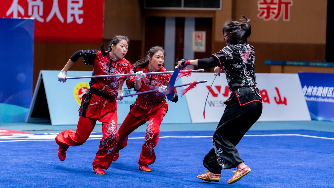 女子三人对练 第2名 王师杰 金芸全 金芸曲 云南 9.05分 2023年全国武术套路锦标赛 女子赛区 2023 National Wushu ...