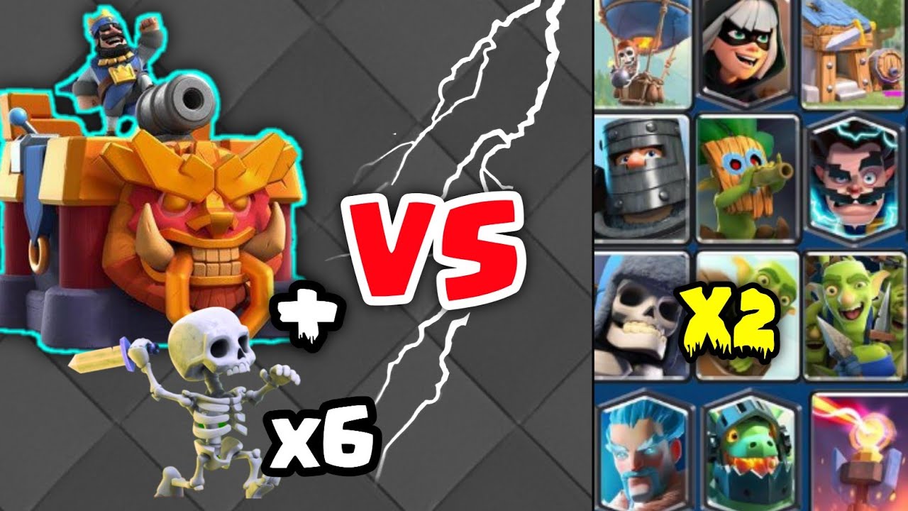 Tower + Skeleton x6 Vs All Card|Clash Royale Challenge - YouTube