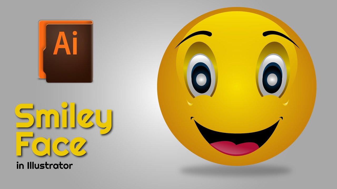 Smiley Face Design | Adobe Illustrator | NextGen Graphics #emoji - YouTube