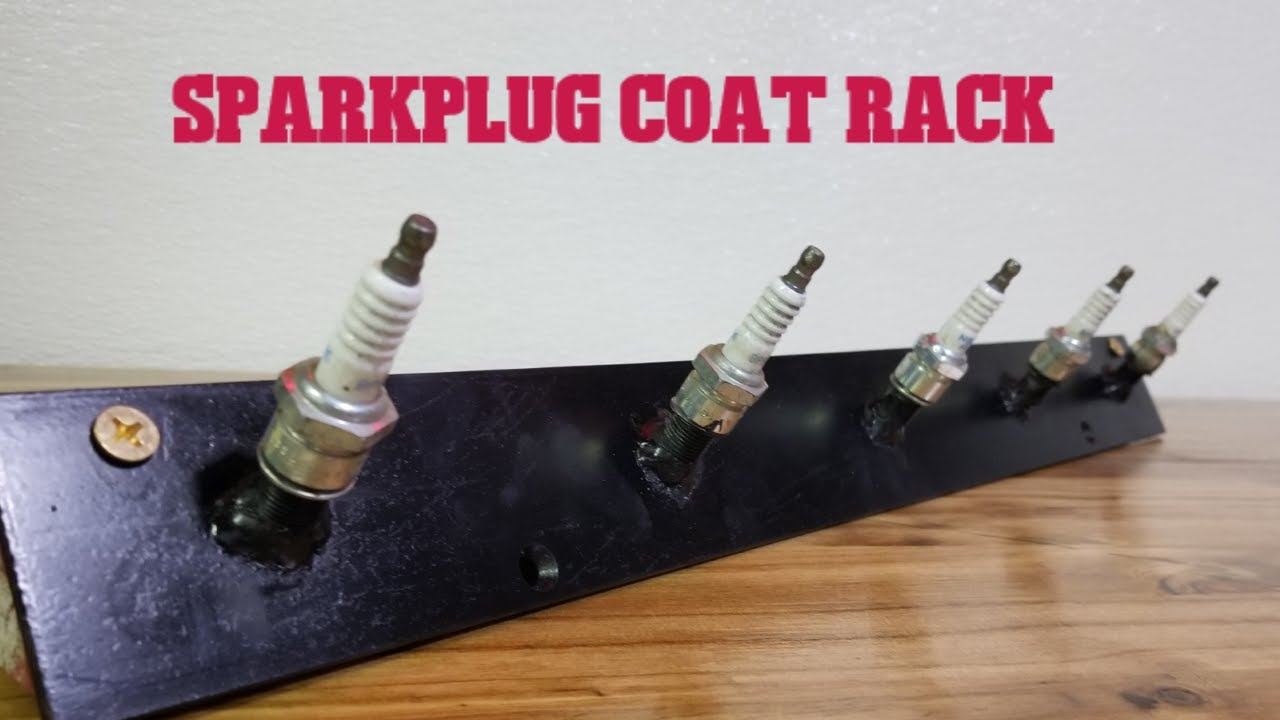 Coat hooks out of old sparkplugs! #repurposing #art #diy - YouTube