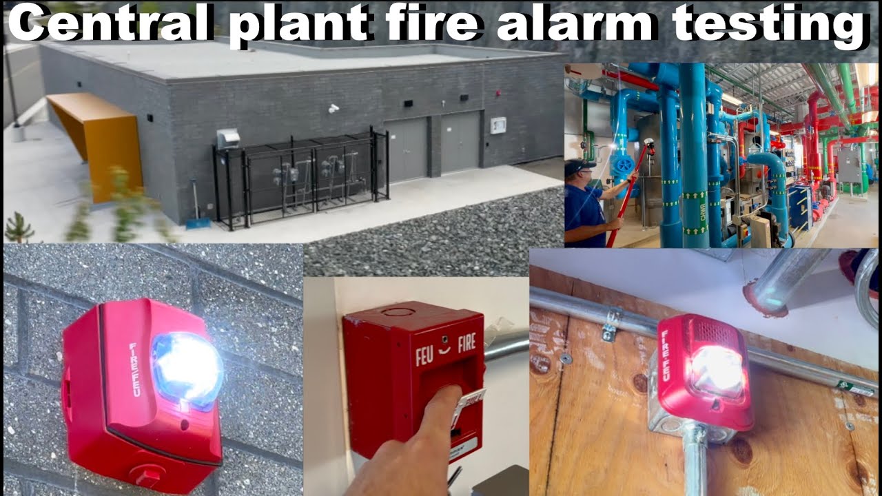 Central plant Fire alarm testing. Utility building for new elementary ...