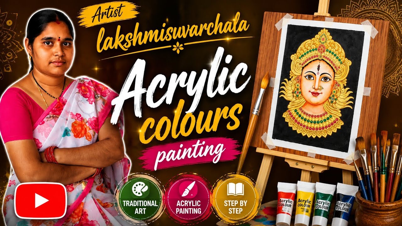 Acrylics vs Traditional Mysore Paints - YouTube