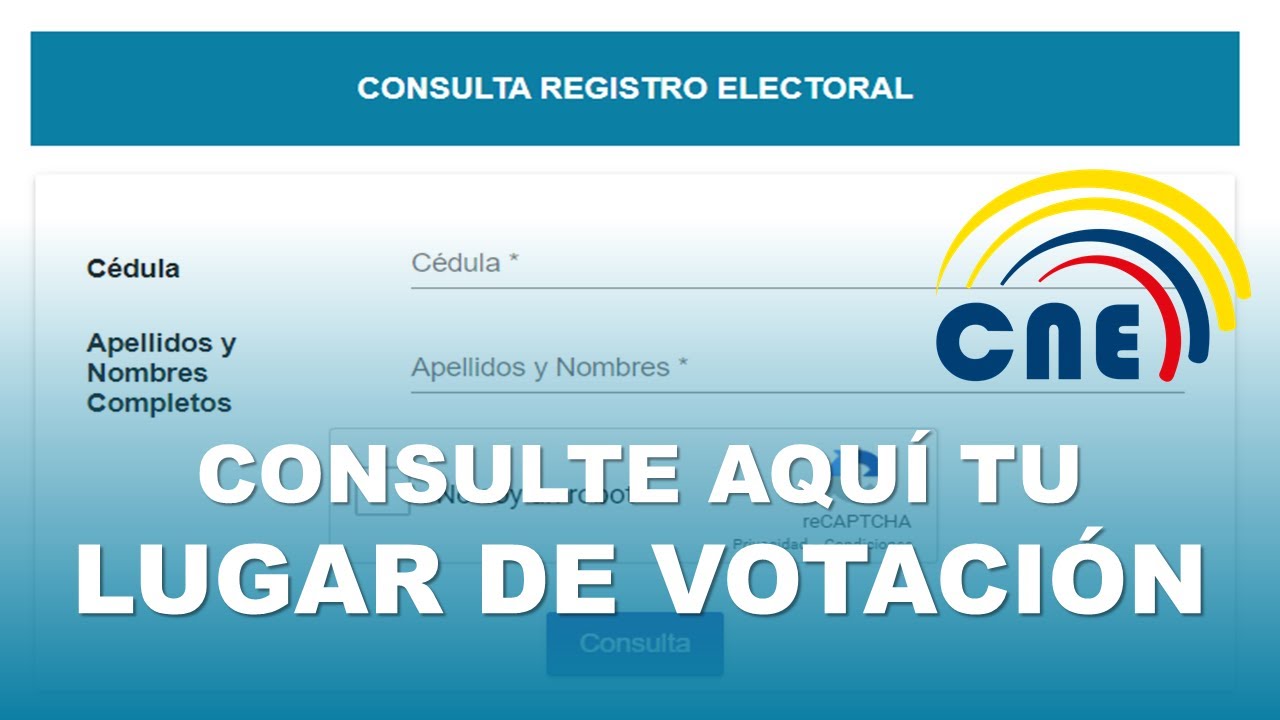 Conoce tu Lugar de Votación CNE - YouTube