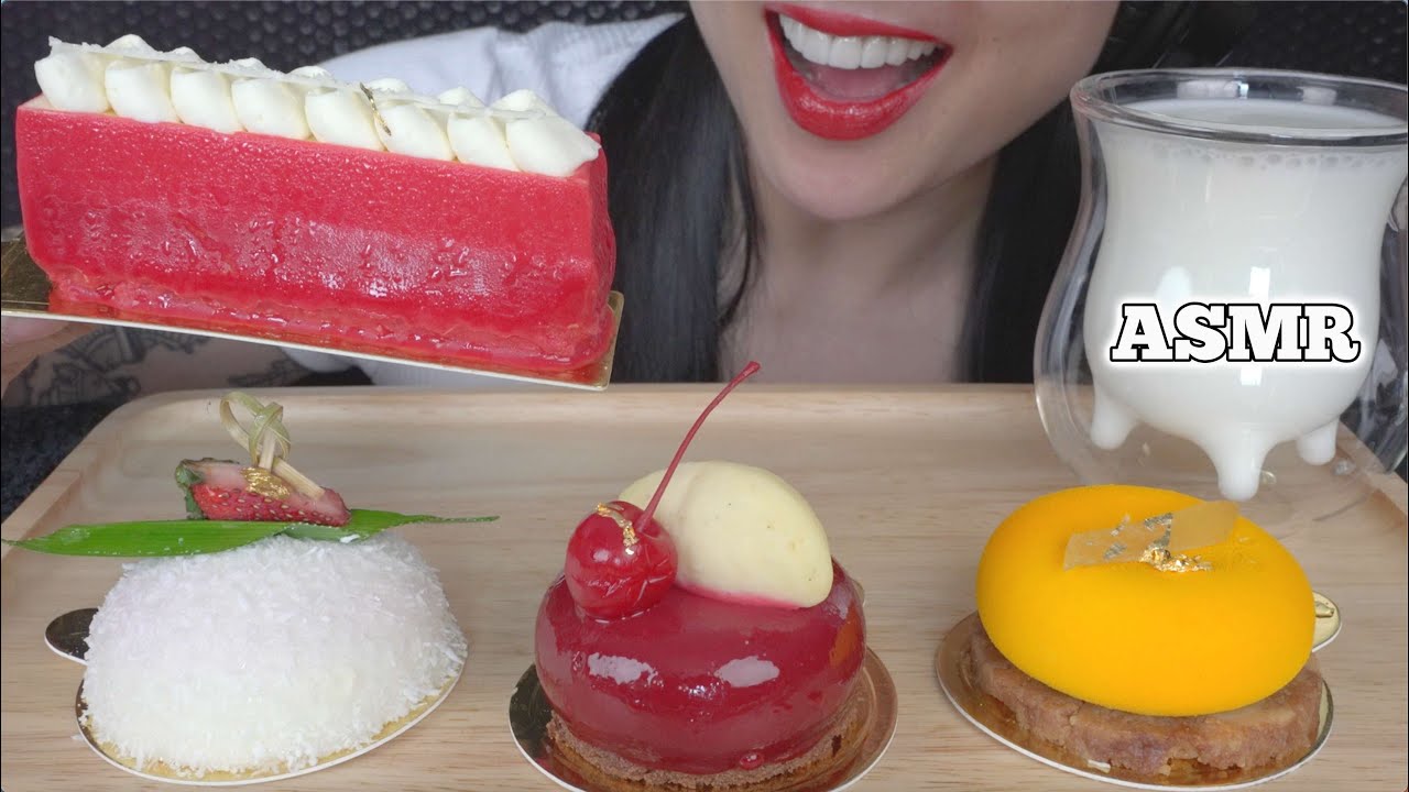 ASMR MOUSSE CAKE DESSERT (SOFT EATING SOUNDS) NO TALKING | SAS-ASMR ...