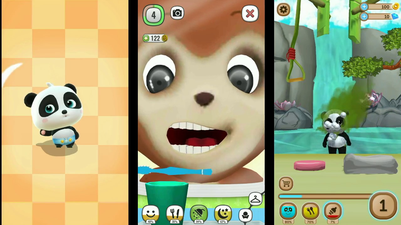 Bébé panda parlant vs mon Panda qui parle vs Daily Panda animal virtuel ...