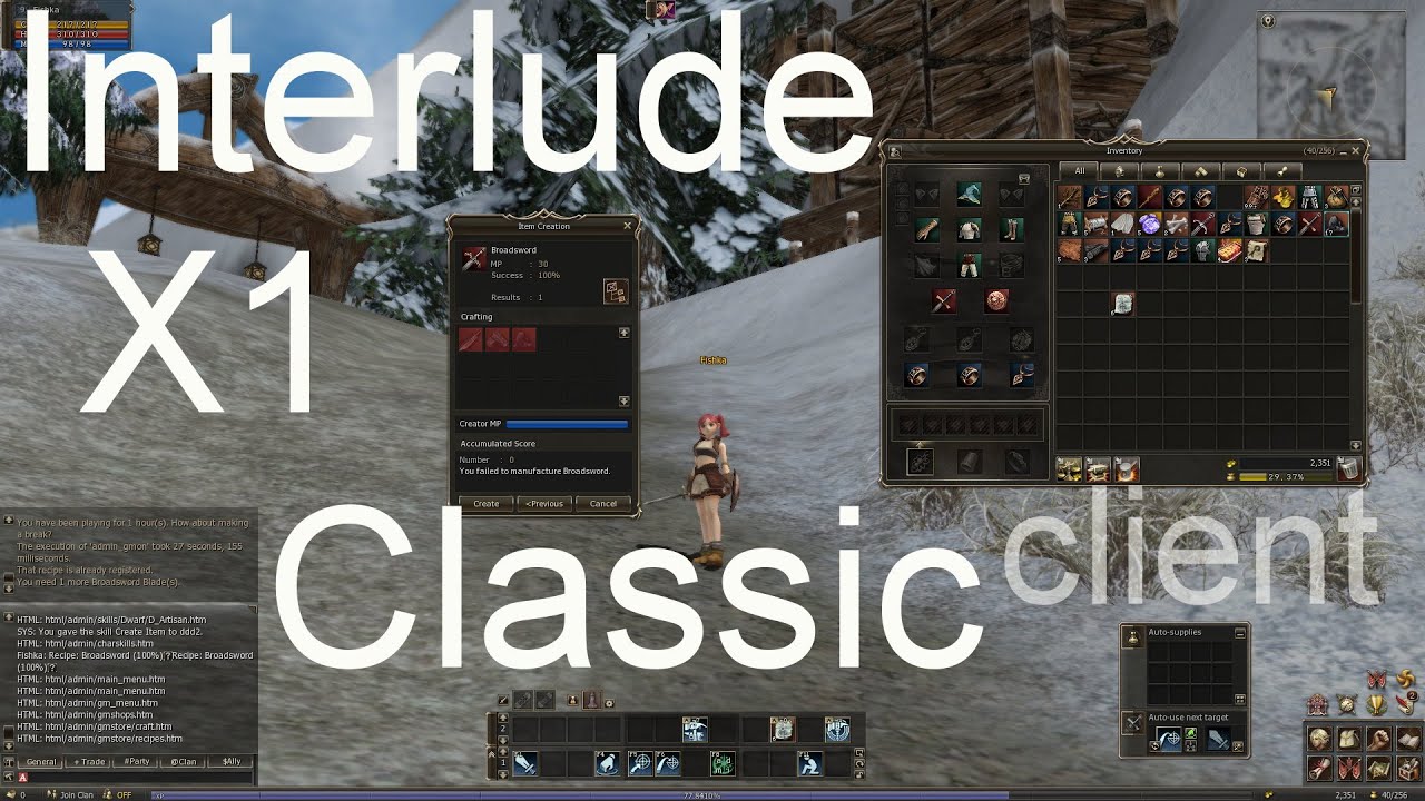 Lineage 2 Interlude X1 on Classic client - YouTube