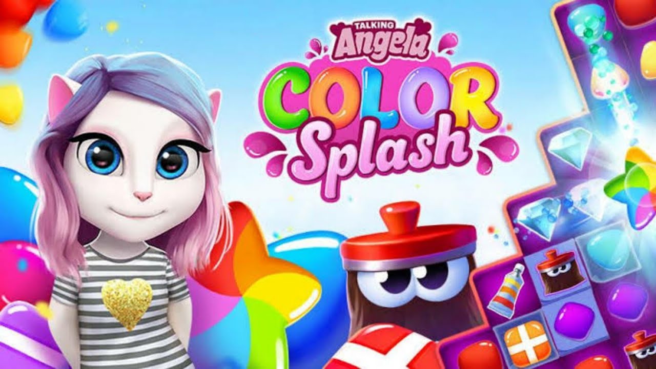 Talking Angela Color Splash Gameplay Android ios - YouTube