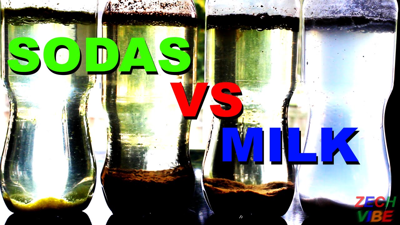Coca Cola mixed with Milk Experiment vs Sprite vs Mello Yello vs Pepsi ...