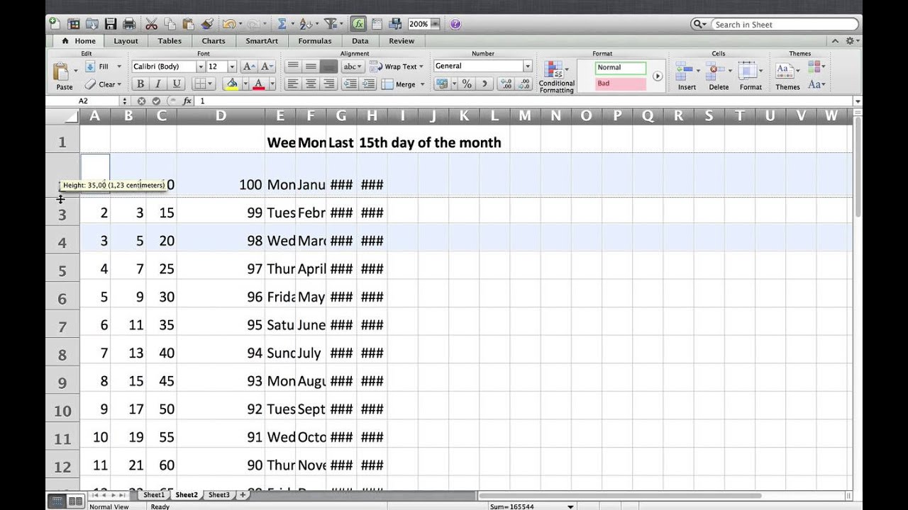 Excel Tips and Tricks: Adjusting column width or row height - YouTube