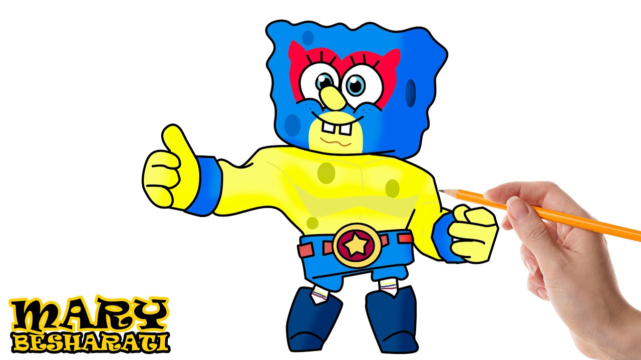 Lets draw Spongebob El Primo From Brawl Stars | Step-by-Step - YouTube