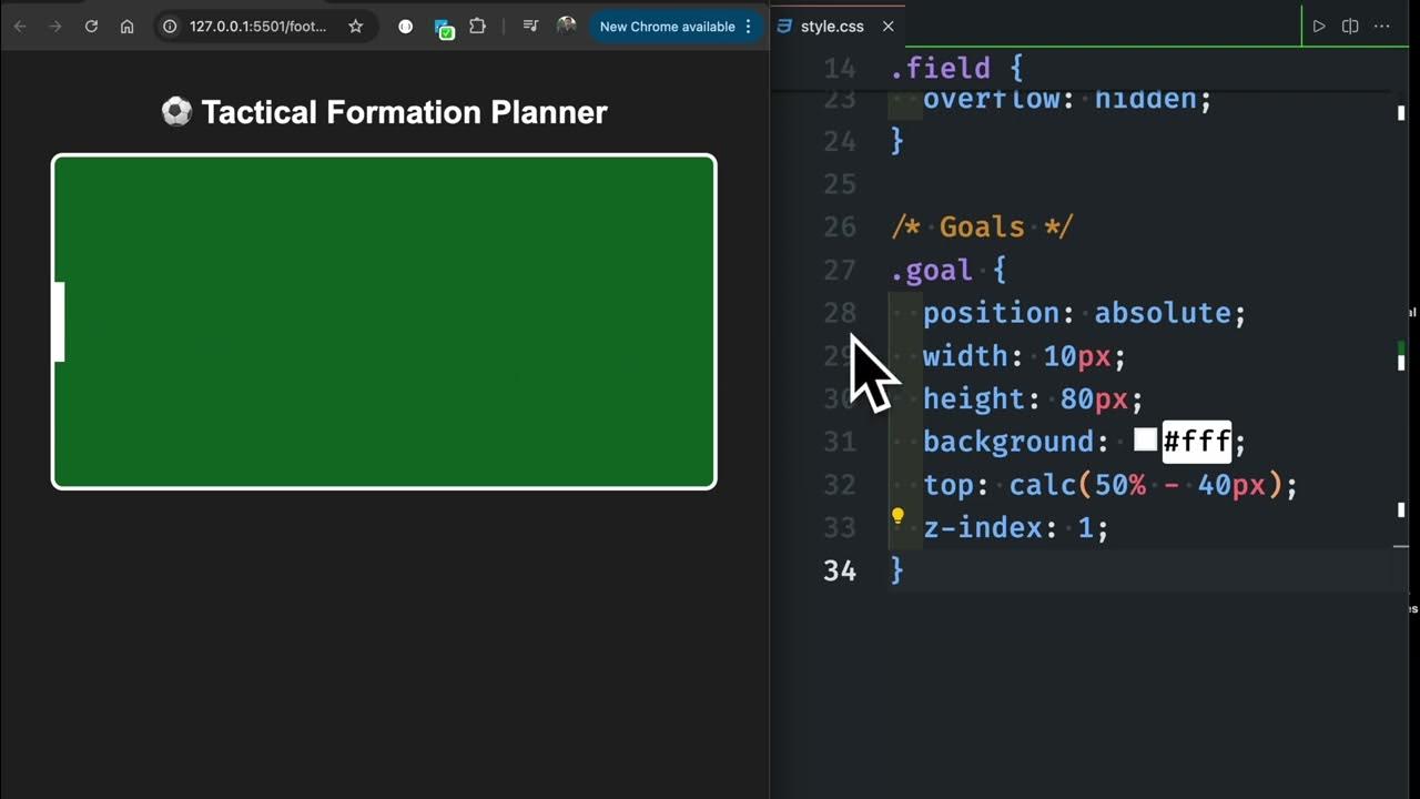 ⚽ Football Formation Planner | JavaScript দিয়ে খেলোয়াড় সাজান নিজেই ...