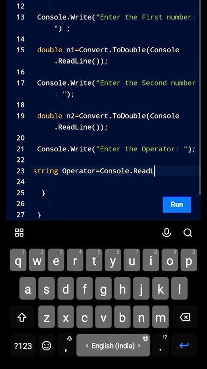 Calculator program using c# #shorts #csharp #coding - YouTube